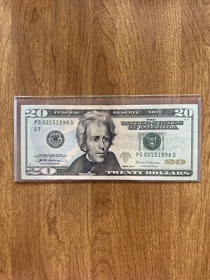 fancy serial number 20 dollar bill BIRTHDAY NOTE February 15 1998 | eBay