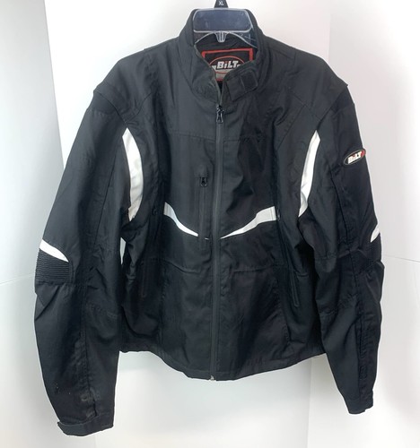 Bilt Blorjk 2 Motorcyle Racing Jacket Vest Men XL Zip Off Sleeves Black ...