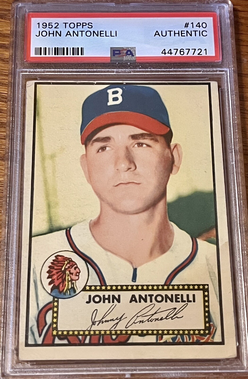 1952 TOPPS JOHN ANTONELLI 140 BASEBALL BOSTON BRAVES Nice Card No ...