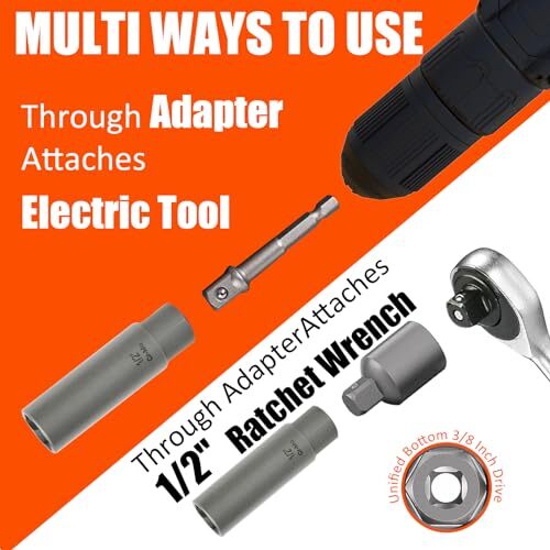 Deep Bolt Extractor Kit, 16Pcs Bolt Extractor Socket Set for Rounded ...