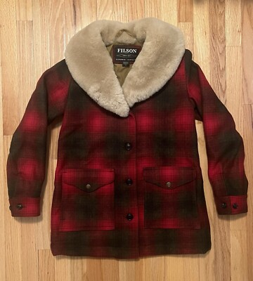 Filson Women’s Packer Trapper Coat Cruiser - Size M - Red Green Brown ...