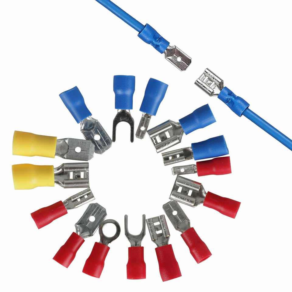 520pcs Assorted Insulated Electrical Wire Terminals Connectors Crimp ...