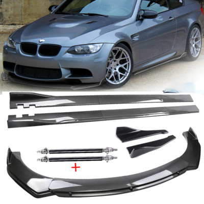 For BMW E90 E92 E93 325i 335i Carbon Fiber Front Bumper Lip Spoiler ...