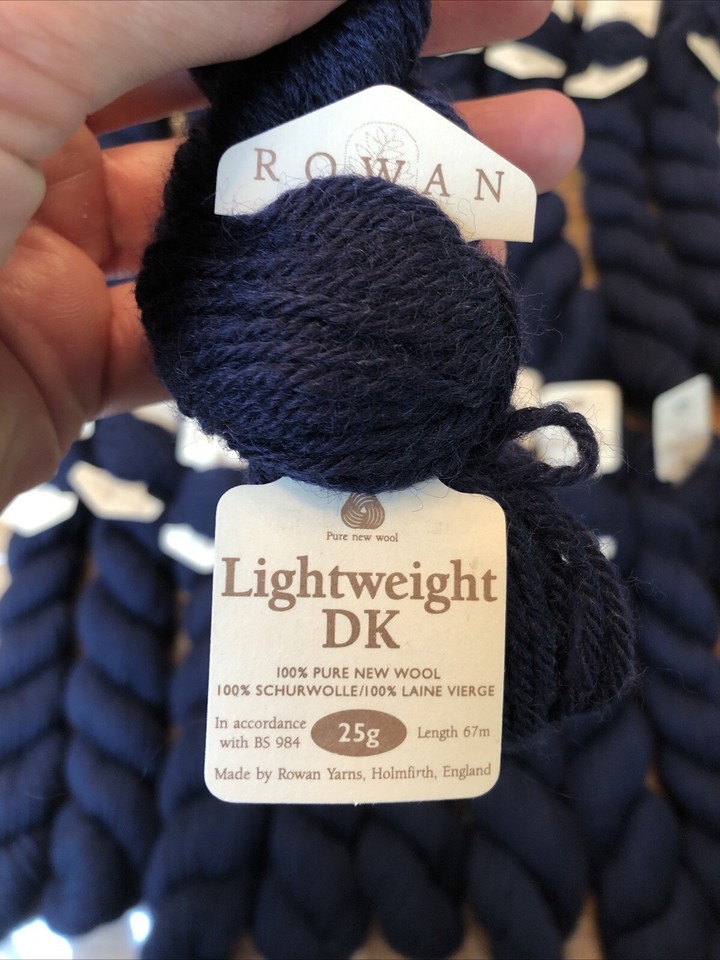 20x Rowan Lightweight DK 100% New Pure Wool 25g Navy Blue | eBay