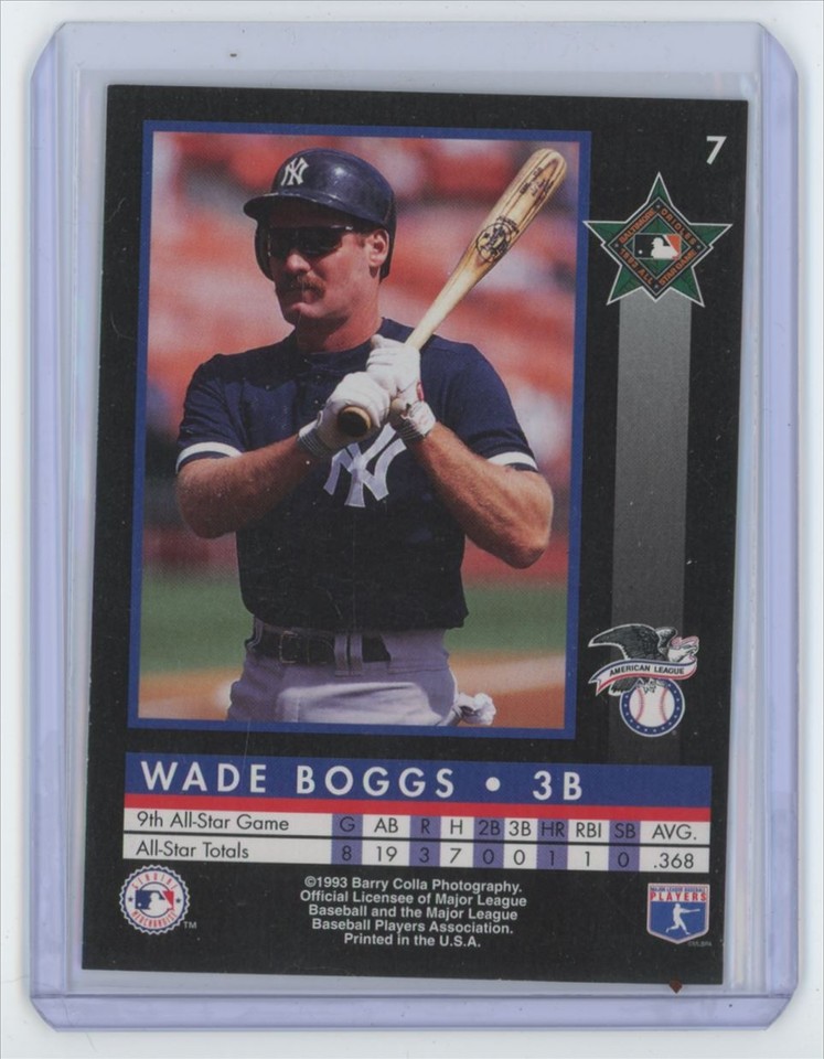 1993 Barry Colla All-Star Game Wade Boggs . New York Yankees #7 | eBay