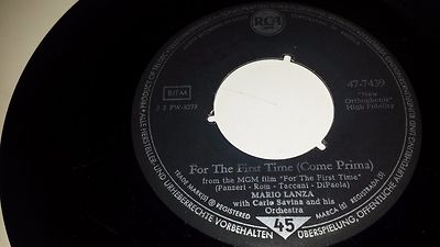 MARIO LANZA CARLO SAVINA O Sole Mio / For The First Time RCA 7439 45 7 ...