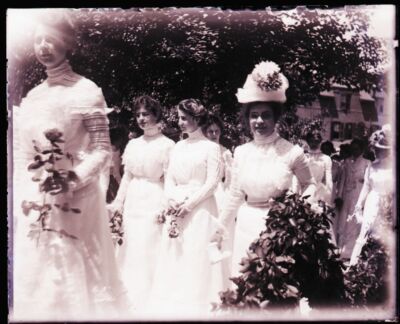 LATE 1800s or EARLY 1900s GLASS NEGATIVE, WOMAN'S COLLEGE GRADUATION-6 ...