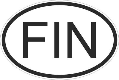 Sticker Oval Flag Country Code Car Motorcycle Finland Finnish | eBay