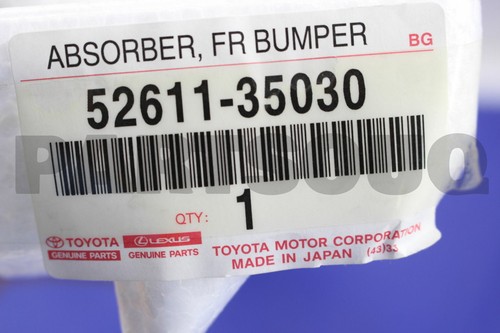 5261135030 Genuine Toyota ABSORBER, FRONT BUMPER ENERGY 52611-35030 | eBay