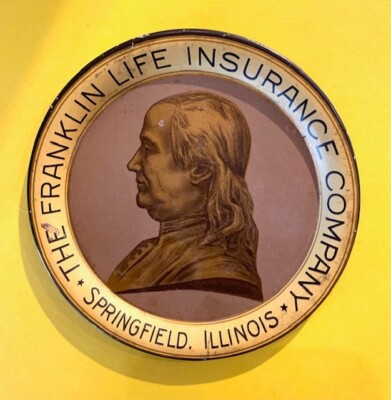 Antique Franklin Life Insurance Tin Litho Tip Tray 4” 1920s | eBay