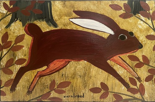 John Cornbread Anderson Rabbit Original Folk Outsider Art Painting | eBay
