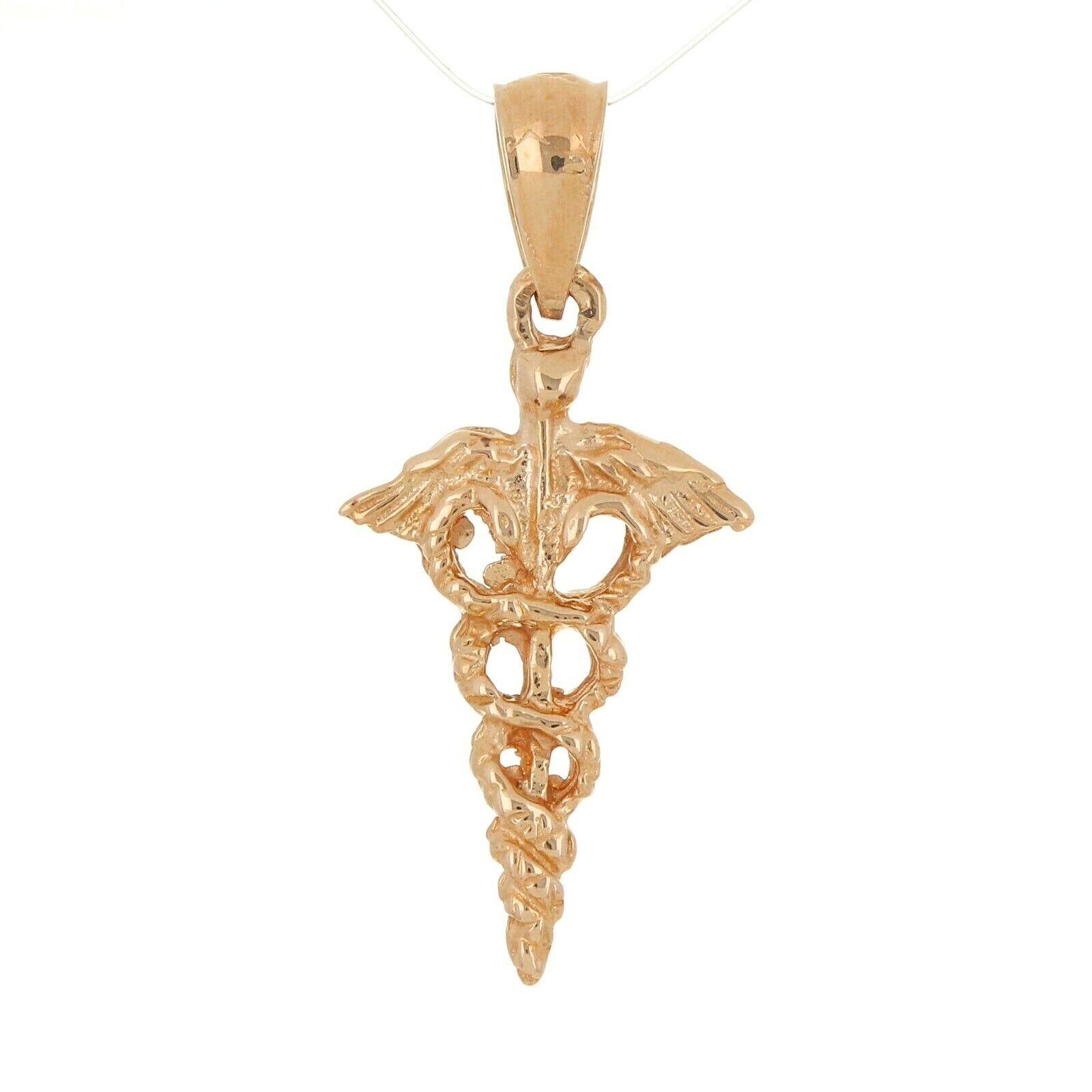 14k Rose Gold Doctor Nurse Medical Caduceus Charm Pendant 1 gram | eBay