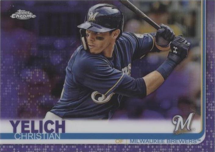 2019 Topps Chrome - Christian Yelich #16 Purple Refractor /299 for sale ...