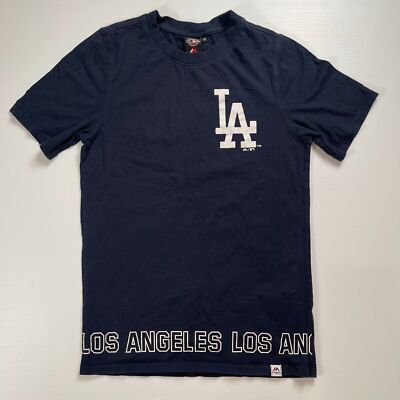 Majestic T Shirt Adult Extra Small Black Logo MBL LA Dodgers Baseball ...