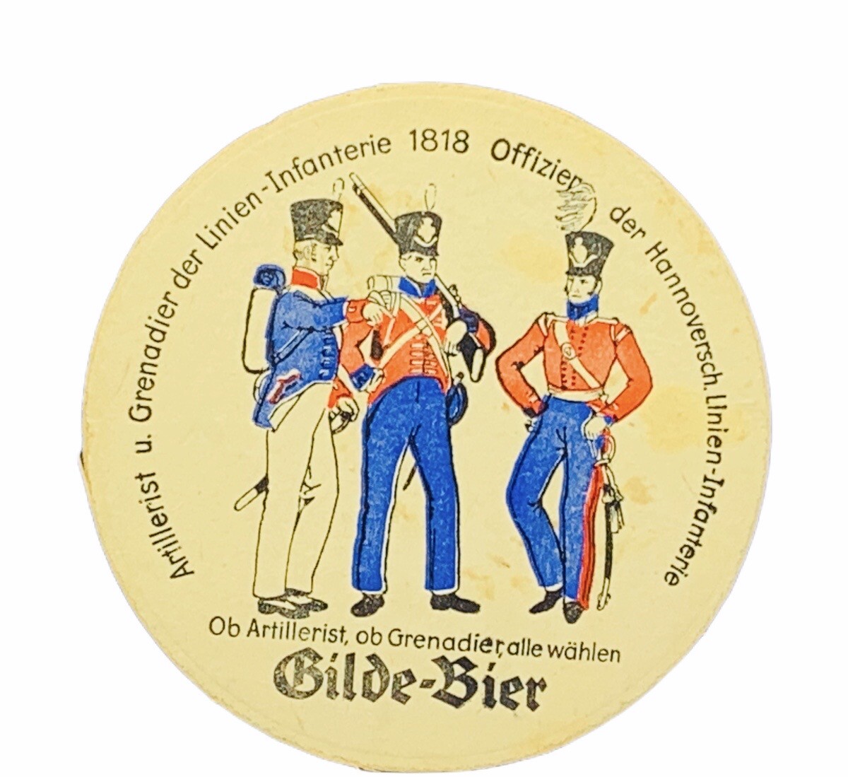 Beer drink cocktail Coaster ephemera advertising Germany W Gilde Bier ...