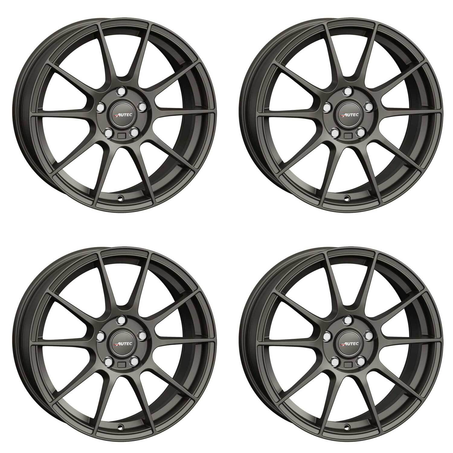 4 Autec WIZARD wheels 7x16 4x100 GUN for Opel Adam Agila Astra Corsa ...