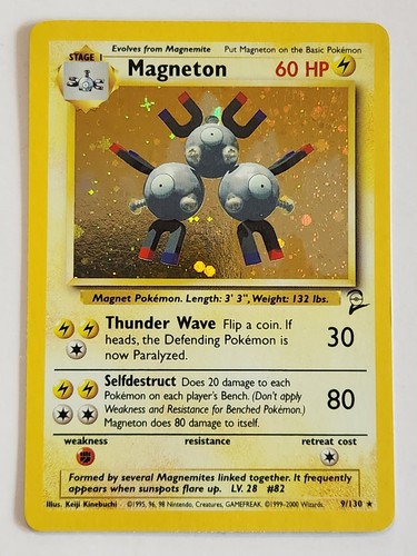 MAGNETON 9/130 Pokemon BASE SET 2 ENGLISH RARE HOLO | eBay