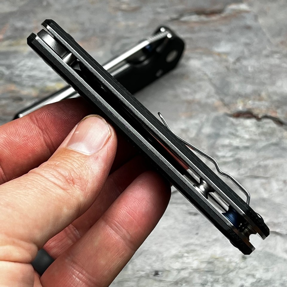 VORTEK OTIS Black Micarta D2 Drop Point Blade Thumb Stud Folding Pocket Knife | eBay