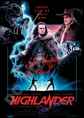 Sean Connery Clancy Brown Christopher Lambert Highlander Autograph ...