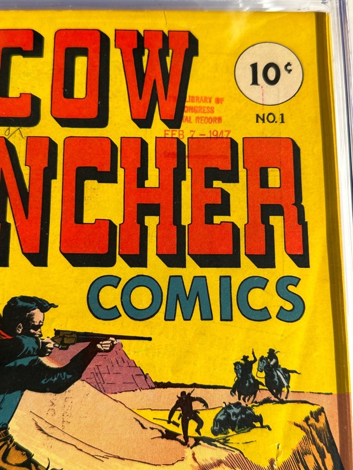 Cow Puncher # 1 CGC 6.5 Golden Age Avon Comics 1947 Scarce in any grade ...