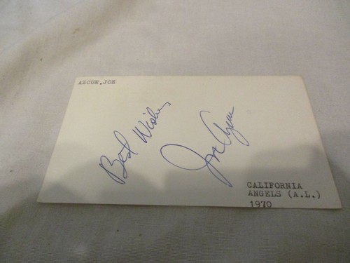 JOE AZCUE AUTOGRAPHED INDEX CARD | eBay