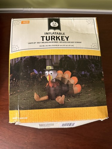 Gemmy Walgreens Inflatable Turkey Sitting Pilgrim 35” Light ...