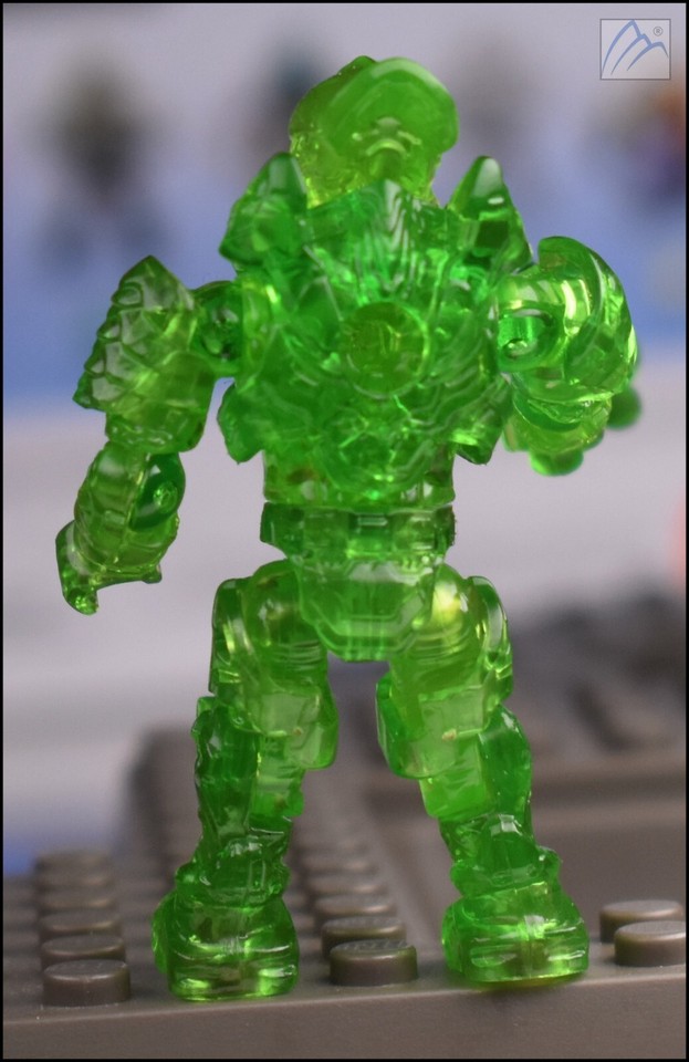 HALO MEGA BLOKS CONSTRUX GREEN TRANSLUCENT SPARTAN HELIOSKRILL FIGURE ...