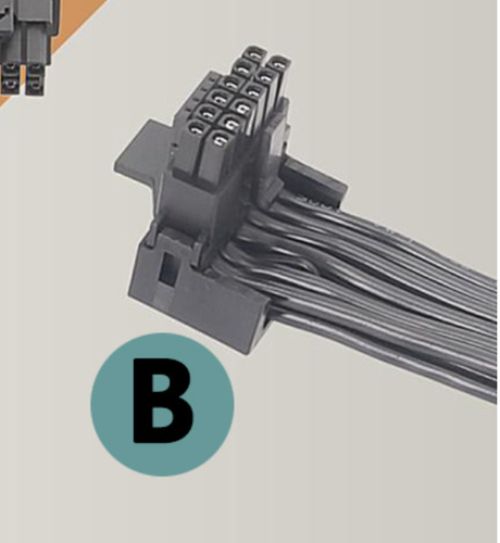 1Pc Graphics Card Cable 2*8Pin to 16Pin 90 Degree For Nvidia RTX4090 ...