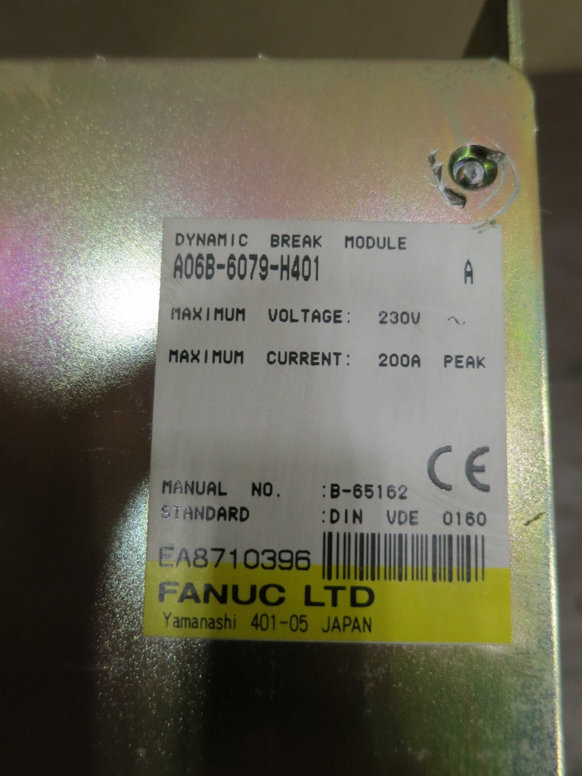 Fanuc A06B-6079-H401 Dynamic Brake Module | eBay