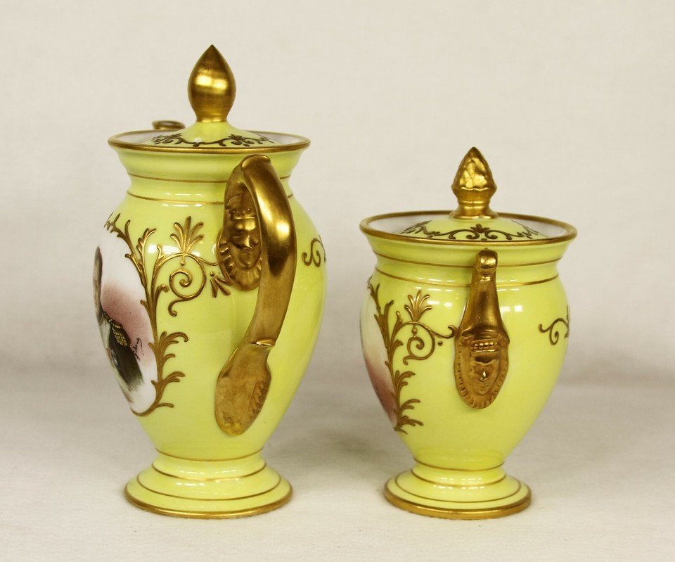 Antique Porcelain Napoleon & Josephine Tea set C1810 | eBay
