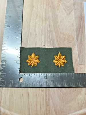 US Army Major collar insignia Patch WWII embroidery Sew on 2 x 2.75 ...