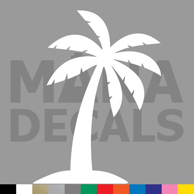 Palm Tree Vinyl Die Cut Decal Sticker - Tropical Beach Island Ocean | eBay