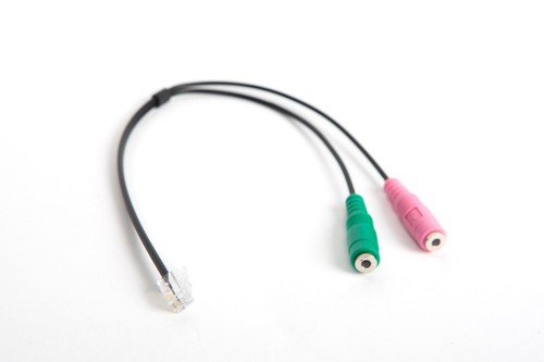 1Ft 3.5mm Jacks to RJ9/RJ10 PC Mic/Headset to Cisco Office Phone ...