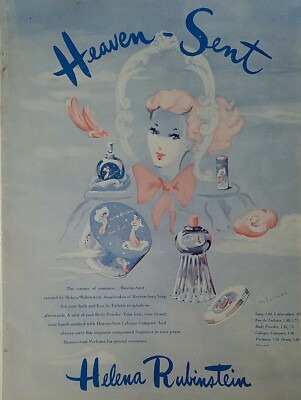 1944 Helena Rubinstein dusting powder cologne compact perfume McCulloch ...
