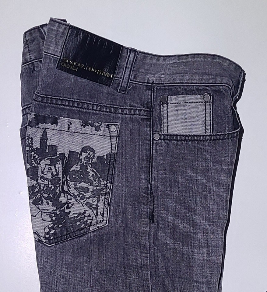 Samuel And Kevin Black 803 Marvel Graphic Captain America Jeans Size ...