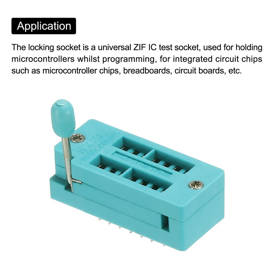 4 Pack Universal IC Test ZIF Locking Socket 14 Pin 2.54mm Pitch ...
