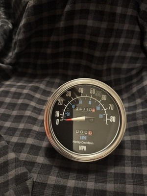 NOS 1980-1984 Harley FLH 85MPH Speedometer Gauge, Speedo FL. 67004-80 ...
