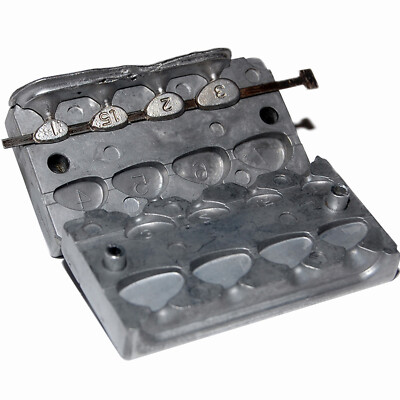 Fishing Sinker Mold Aluminium Fishing Mold Lure making Lead Molds Fish ...