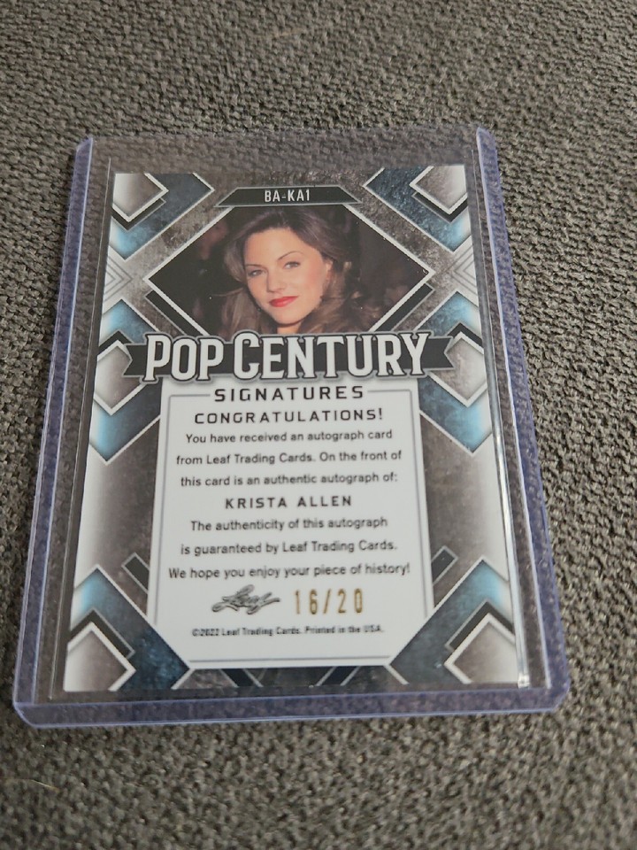 2022 Leaf Pop Century Signatures Krista Allen Auto Autograph 16/20 | eBay
