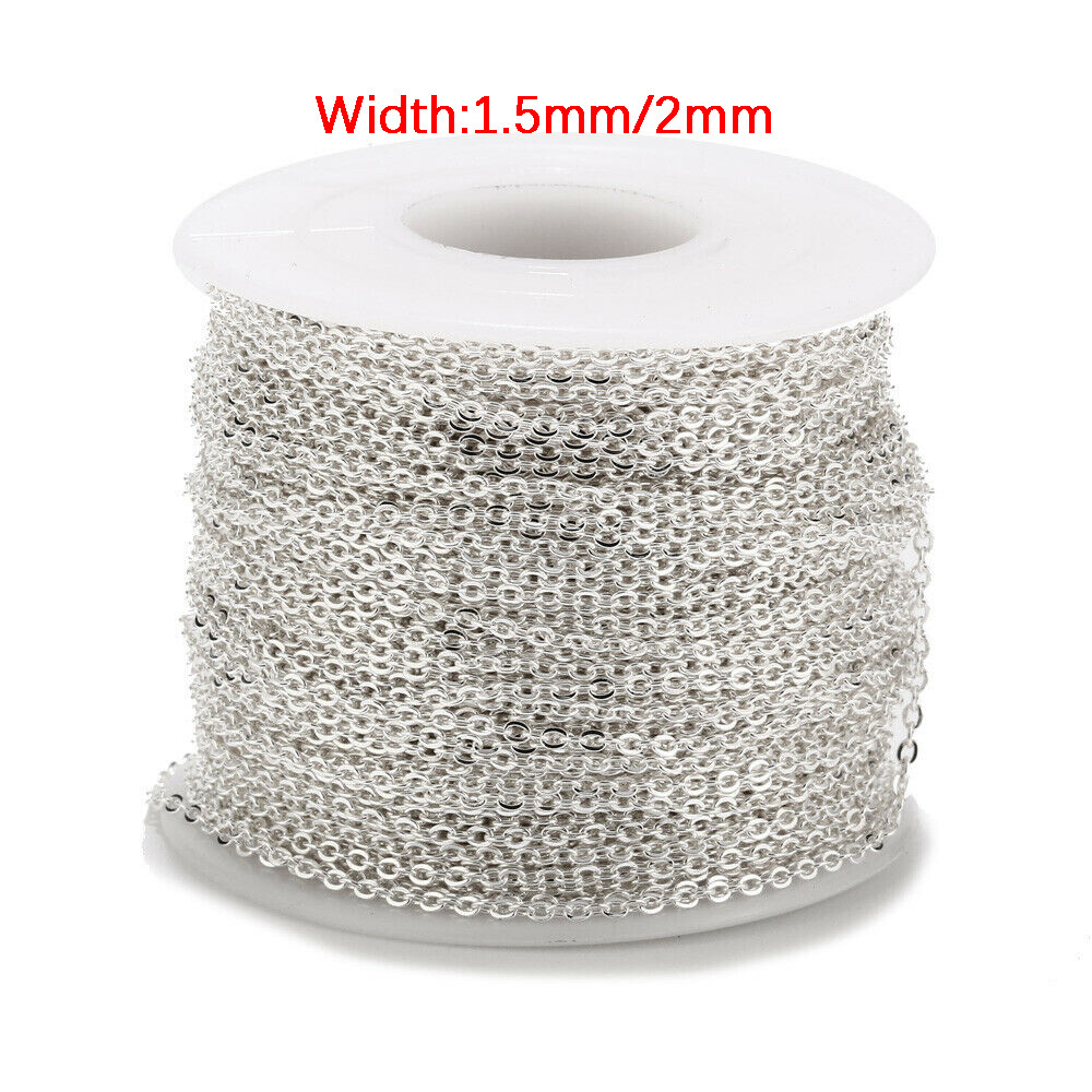 10 meters Stainless Steel Chains 1mm 1.5mm 2mm Link Cable Chains ...