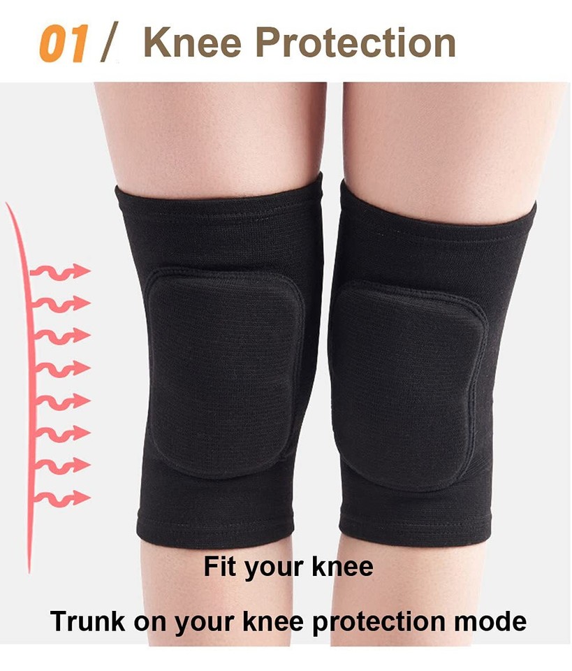 2 Pairs Sports Knee Pads Exercise Soft Breathable Knee Pads for Men and ...
