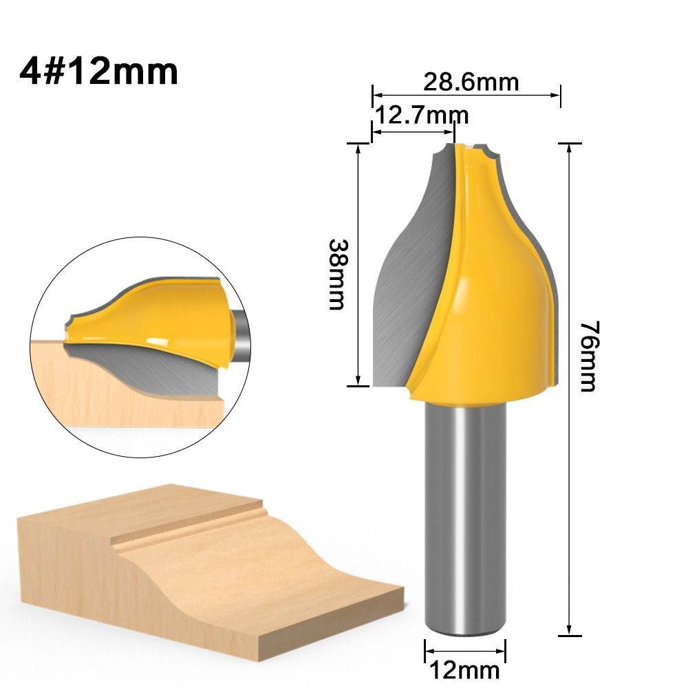 Raised Panel Router Bit 12mm 1/2" Shank Wood Cutters Woodworking Tools ...
