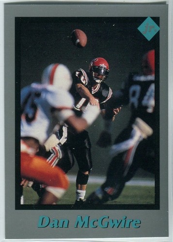 1991 Tuff Stuff Jr. Magazine Insert #33 Dan McGwire Seattle Seahawks ...