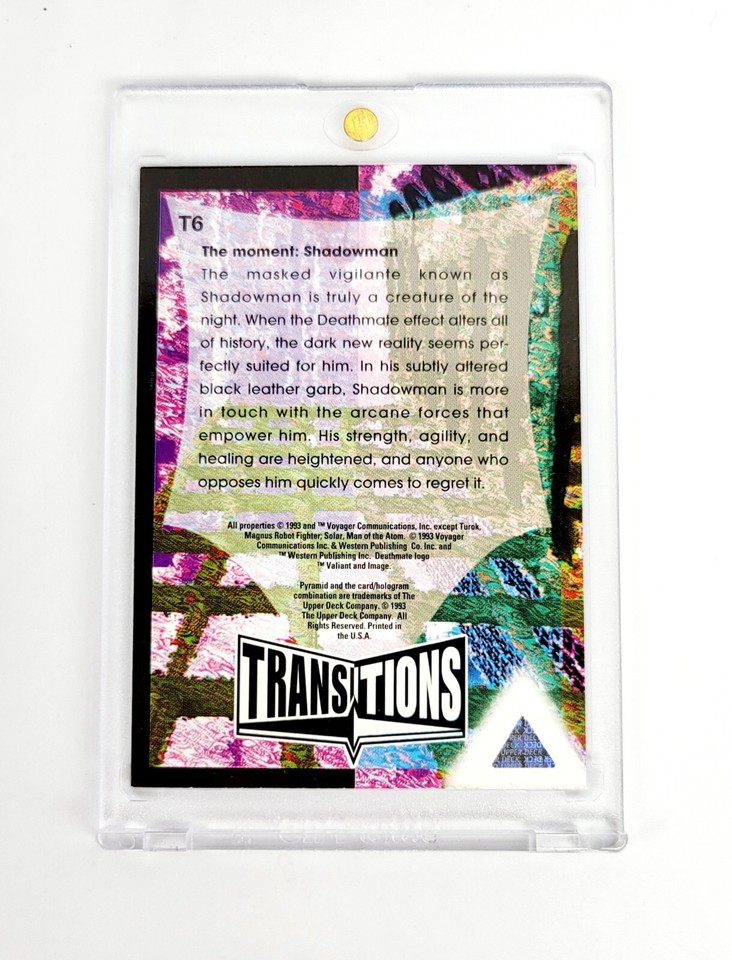 MINT FOIL CHASE SP T6 Deathmate Transitions SHADOWMAN Card 1993 Valiant ...