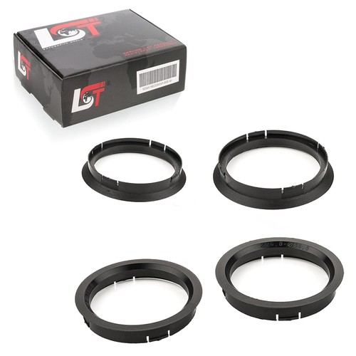 4x Distance Rings Centering Ring Black Alloy Wheels Ø 76,0 MM - Ø 66,6 ...