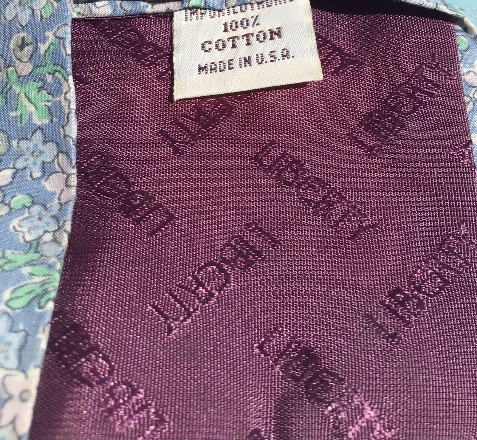 Men’s Liberty Print Blue Floral Design Necktie Libert… - Gem