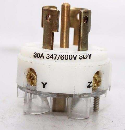 PASS & SEYMOUR L2330-P 30A 3 PHASE 347/600V TURNLOK PLUG HEAD! FAST ...