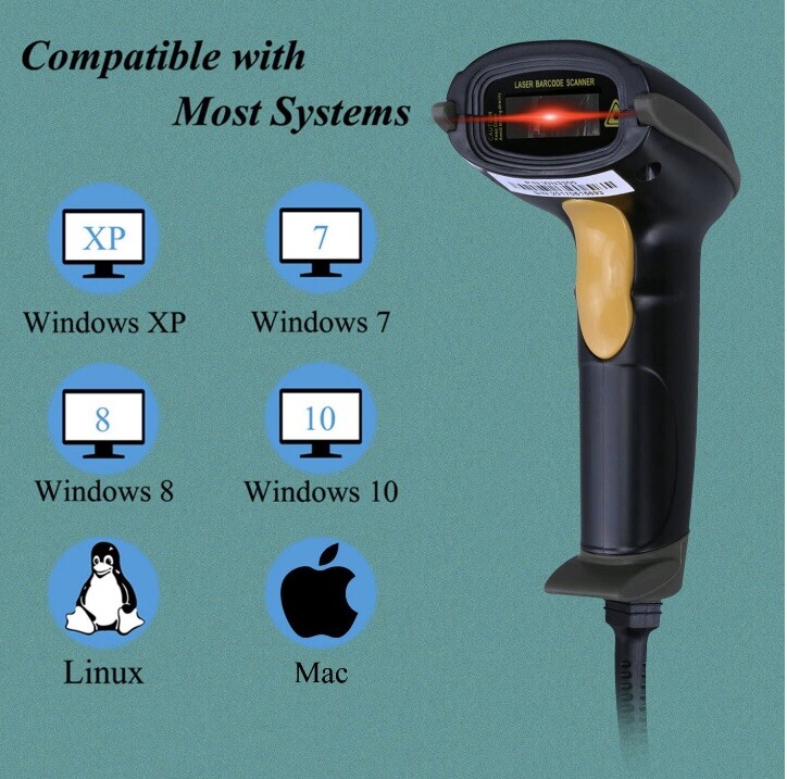 WoneNice WN3300 USB Barcode Scanner Reader | eBay