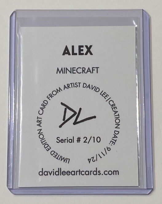 Alex Limited Edition Artist Signed “Minecraft” Trading Card 2/10 | eBay