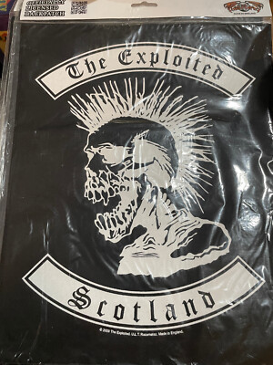 The Exploited Officially Licensed Skull - Woven Back Patch 10" x 14 ...